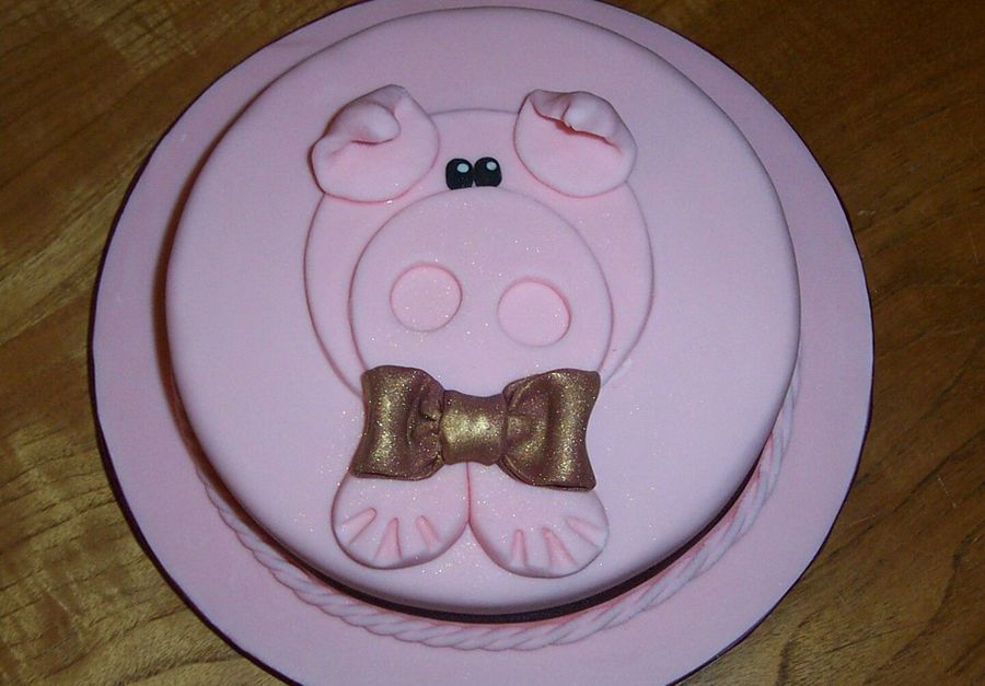 Pink Pig Cake - CakeCentral.com