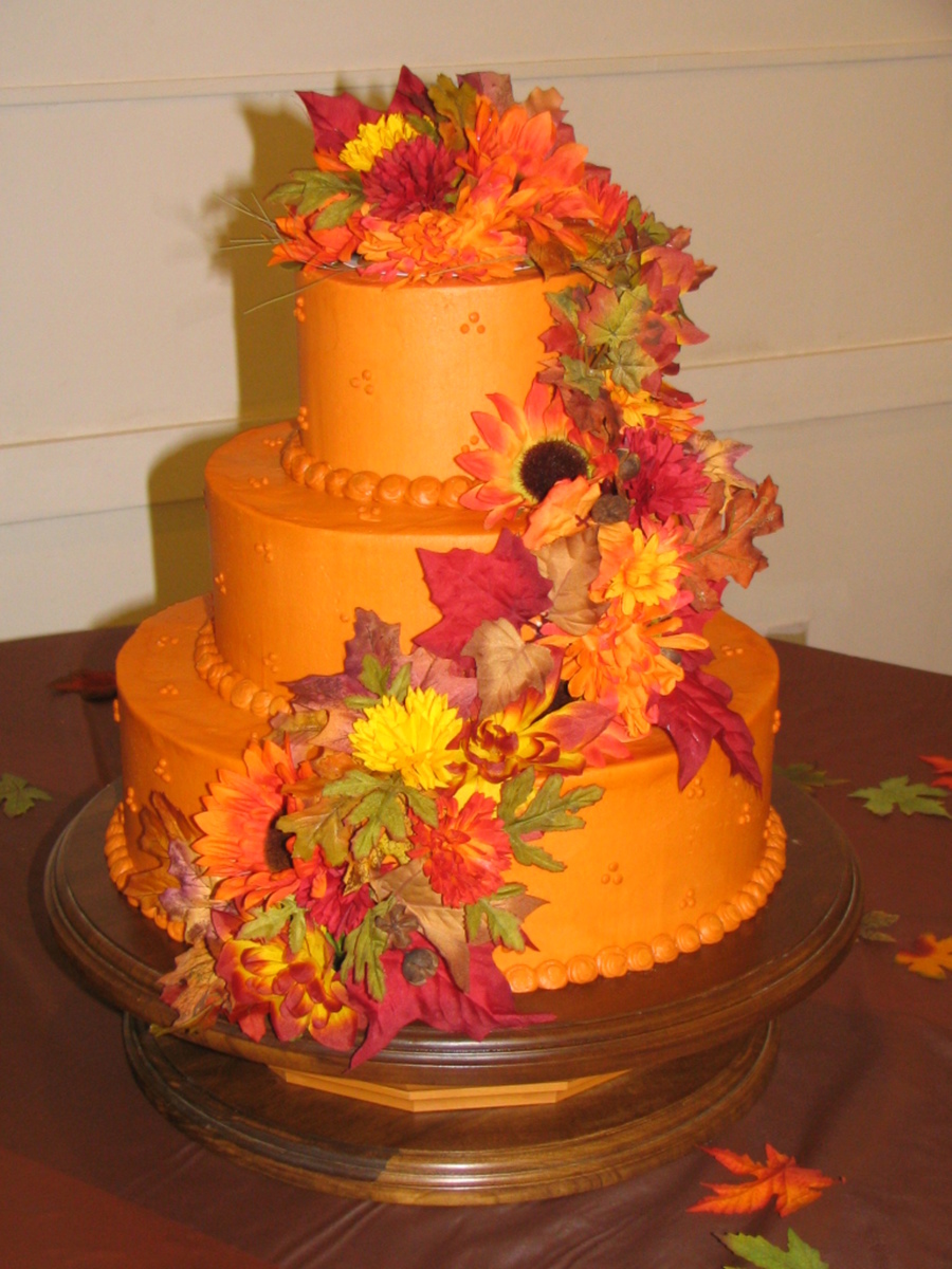 Autumn Wedding Cake - CakeCentral.com