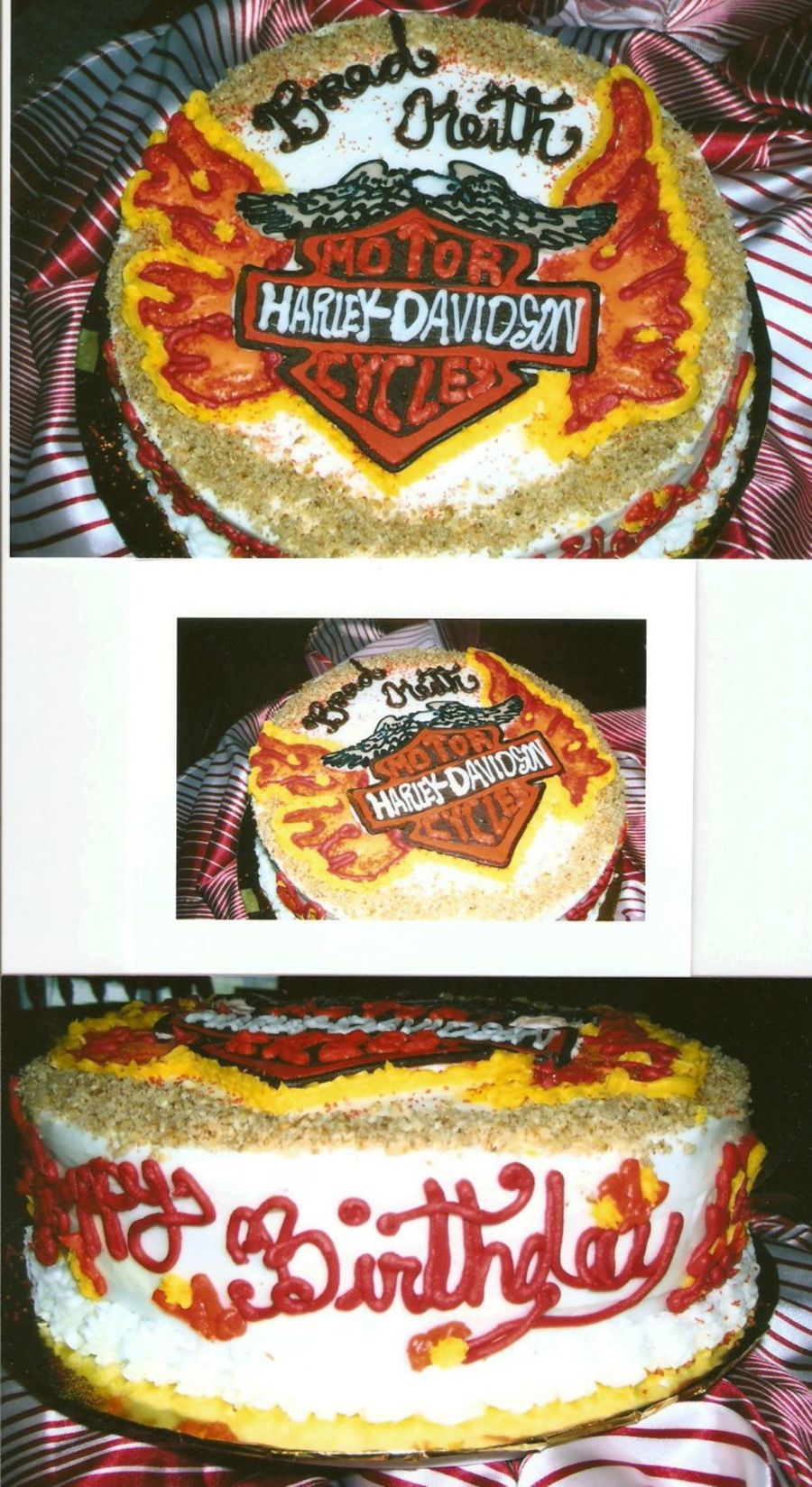 Harley Davidson Birthday Cake With Flames - CakeCentral.com