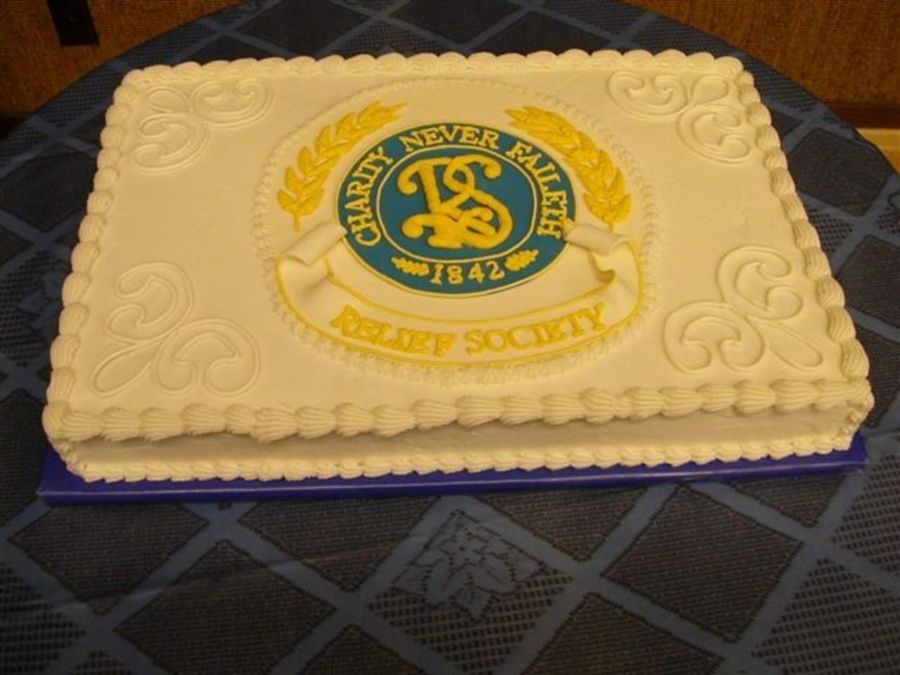 Relief Society Birthday Celebration Sheet Cake - CakeCentral.com