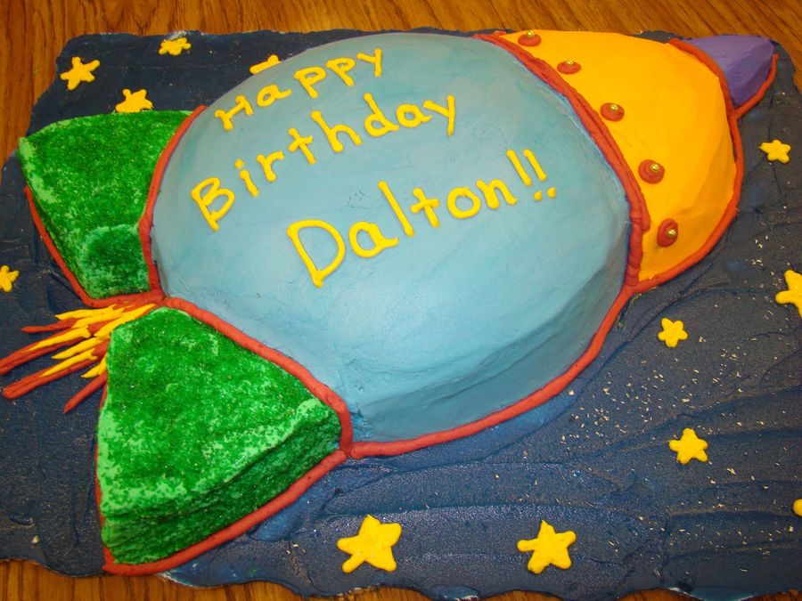 Rocket Ship Birthday Cake - CakeCentral.com
