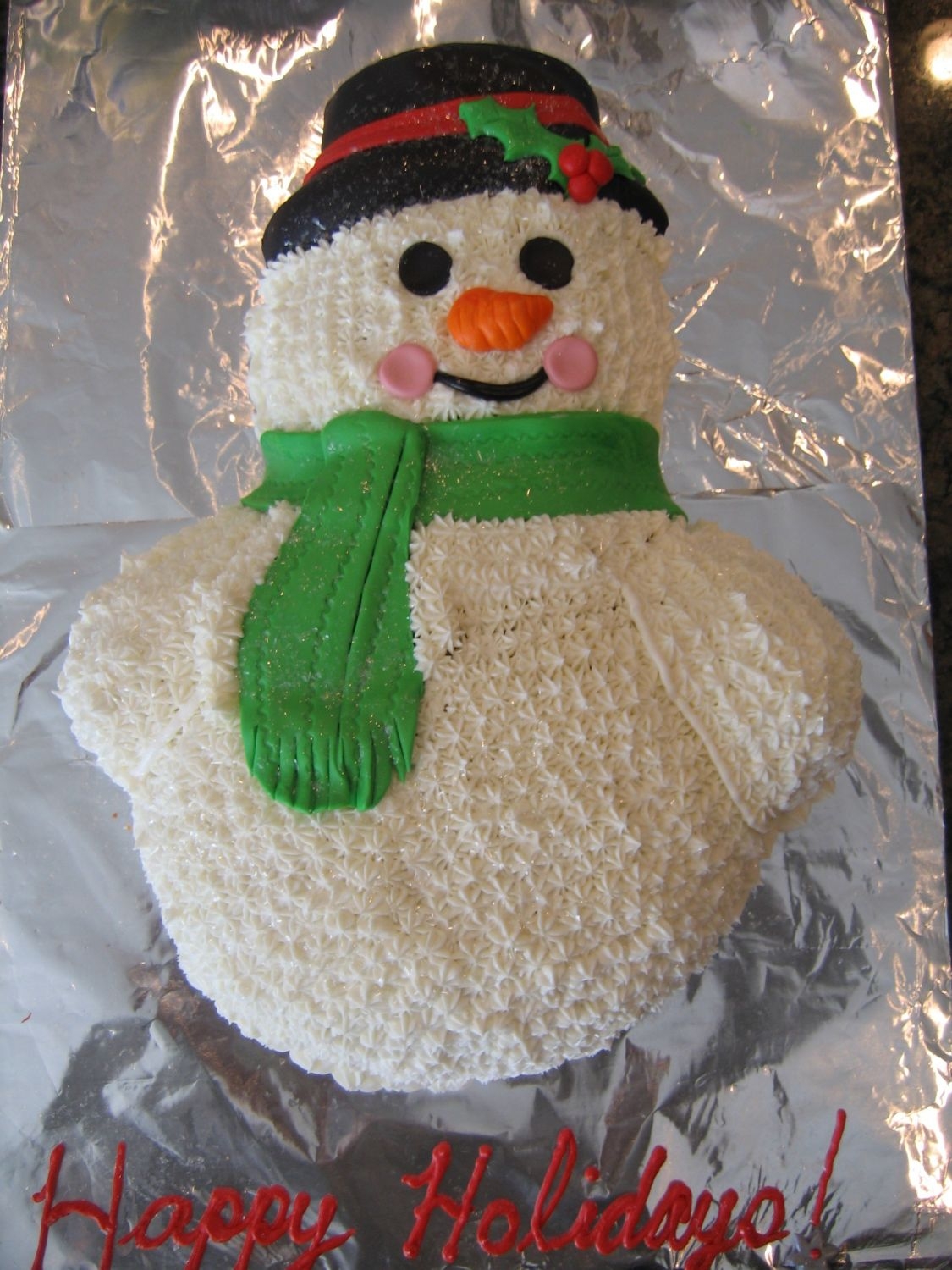 Snowman Cake - CakeCentral.com