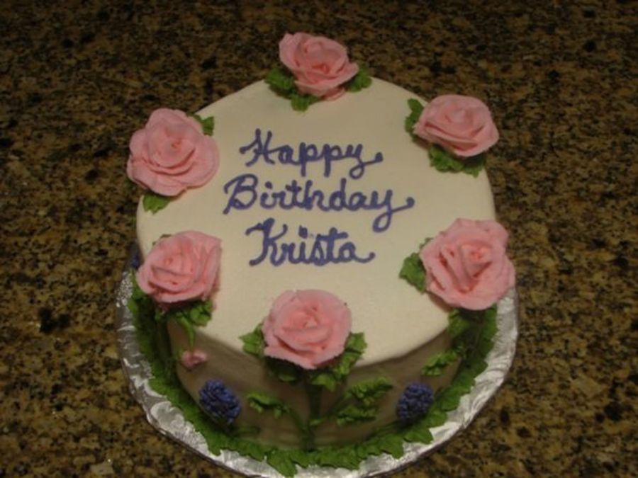 Krista's Birthday Cake - CakeCentral.com