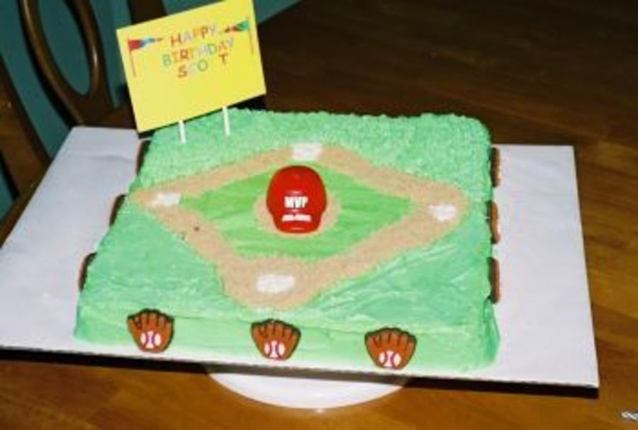 Scott's Baseball Cake - CakeCentral.com