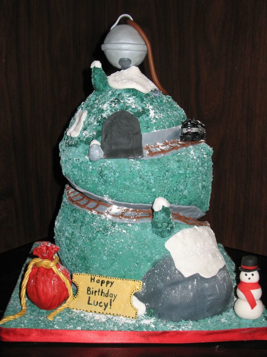 First Birthday Cake For A "polar Express" Fan - CakeCentral.com