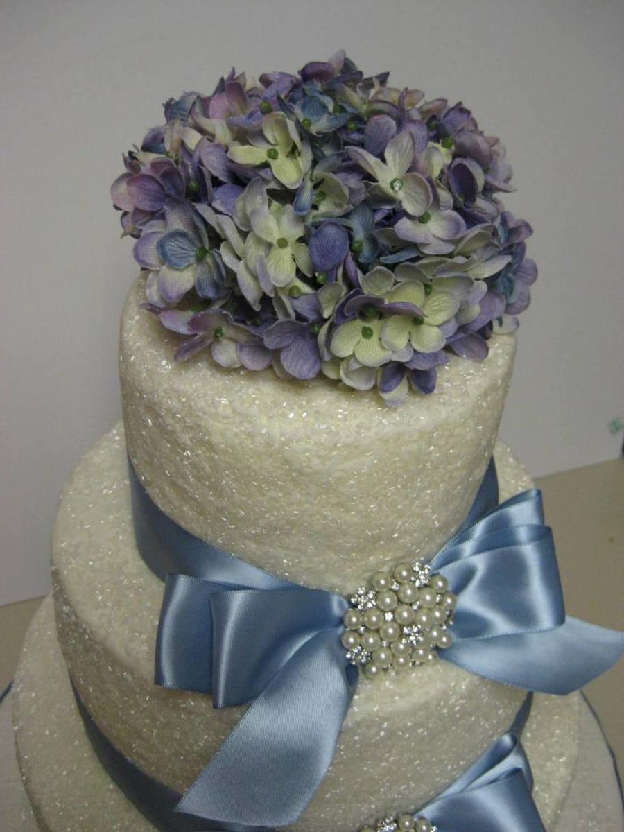 Diamonds And Pearls Wedding Cake - CakeCentral.com