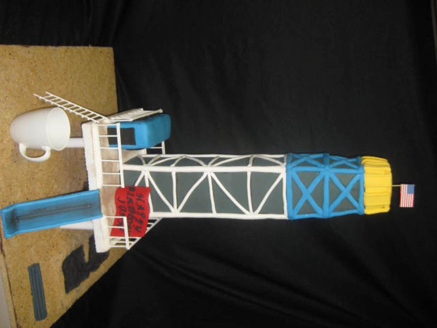 Oil Gas Rig Birthday Cake - CakeCentral.com