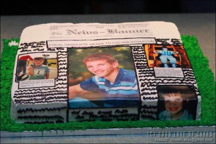 Newspaper Graduation - CakeCentral.com