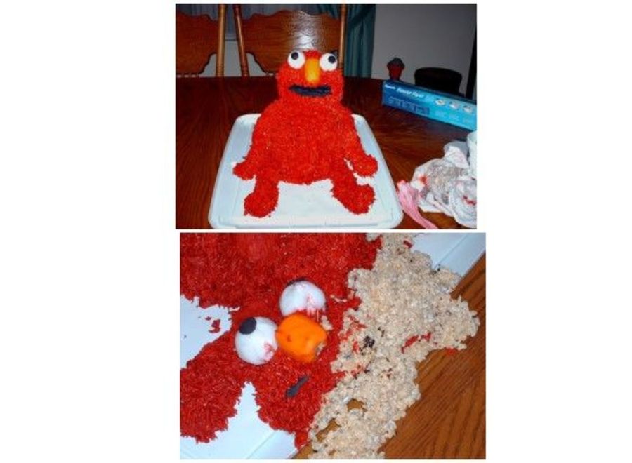 Elmos Head Exploded - CakeCentral.com