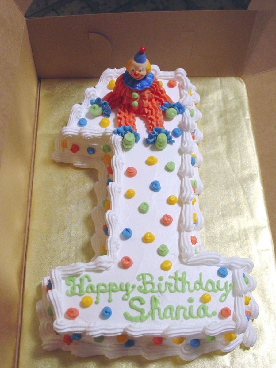 Circus Clown Number One Cake - CakeCentral.com
