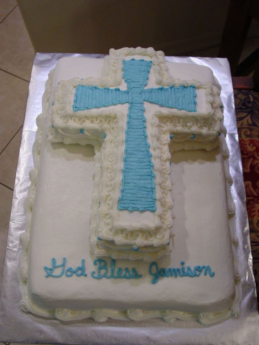 Cross Baptism Cake - CakeCentral.com