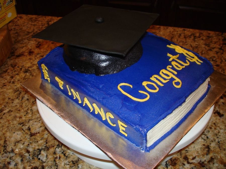 Finance Book Graduation Cake - CakeCentral.com