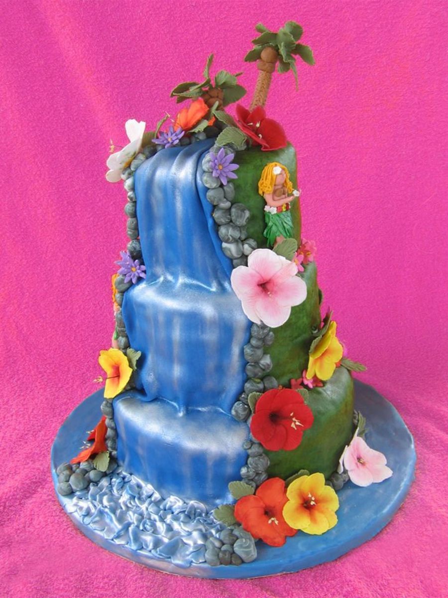 Waterfall Cake - CakeCentral.com