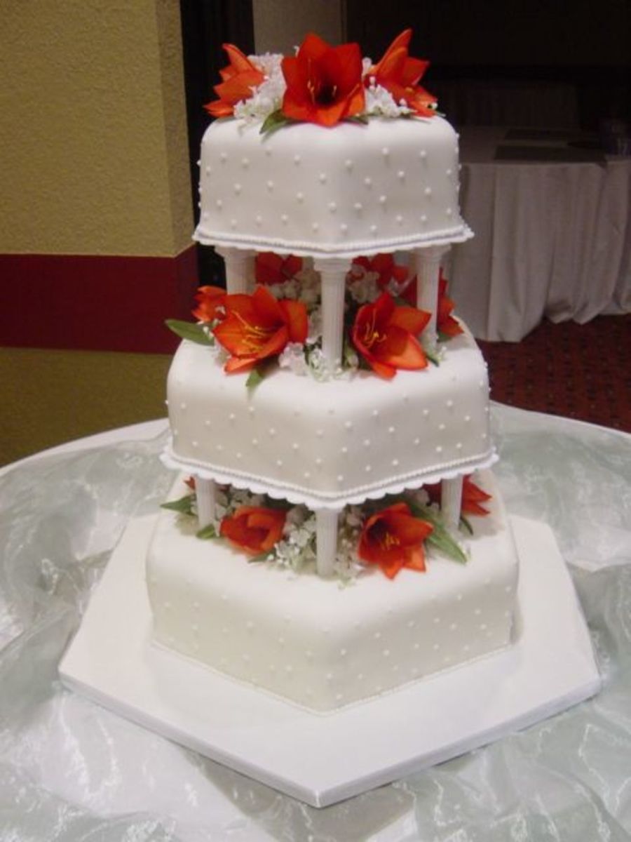 Hexagon Wedding Cake - CakeCentral.com