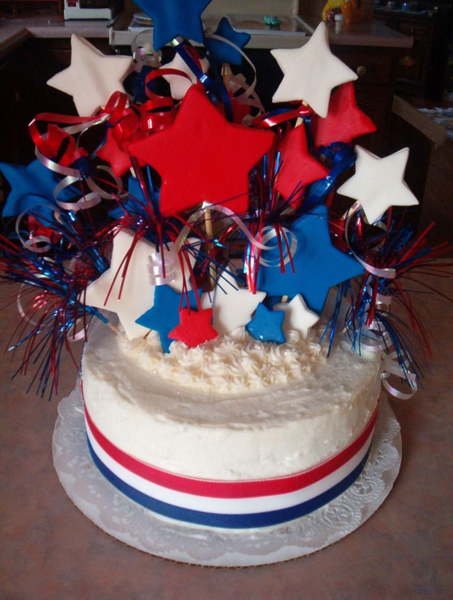 Shooting Stars July 4Th Cake - CakeCentral.com