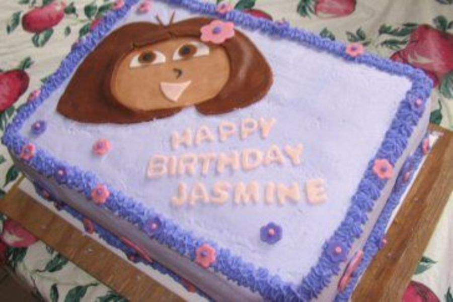 Dora Face Fondant Cake