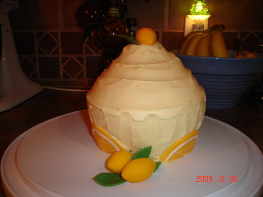 Giant Lemon Cupcake - CakeCentral.com