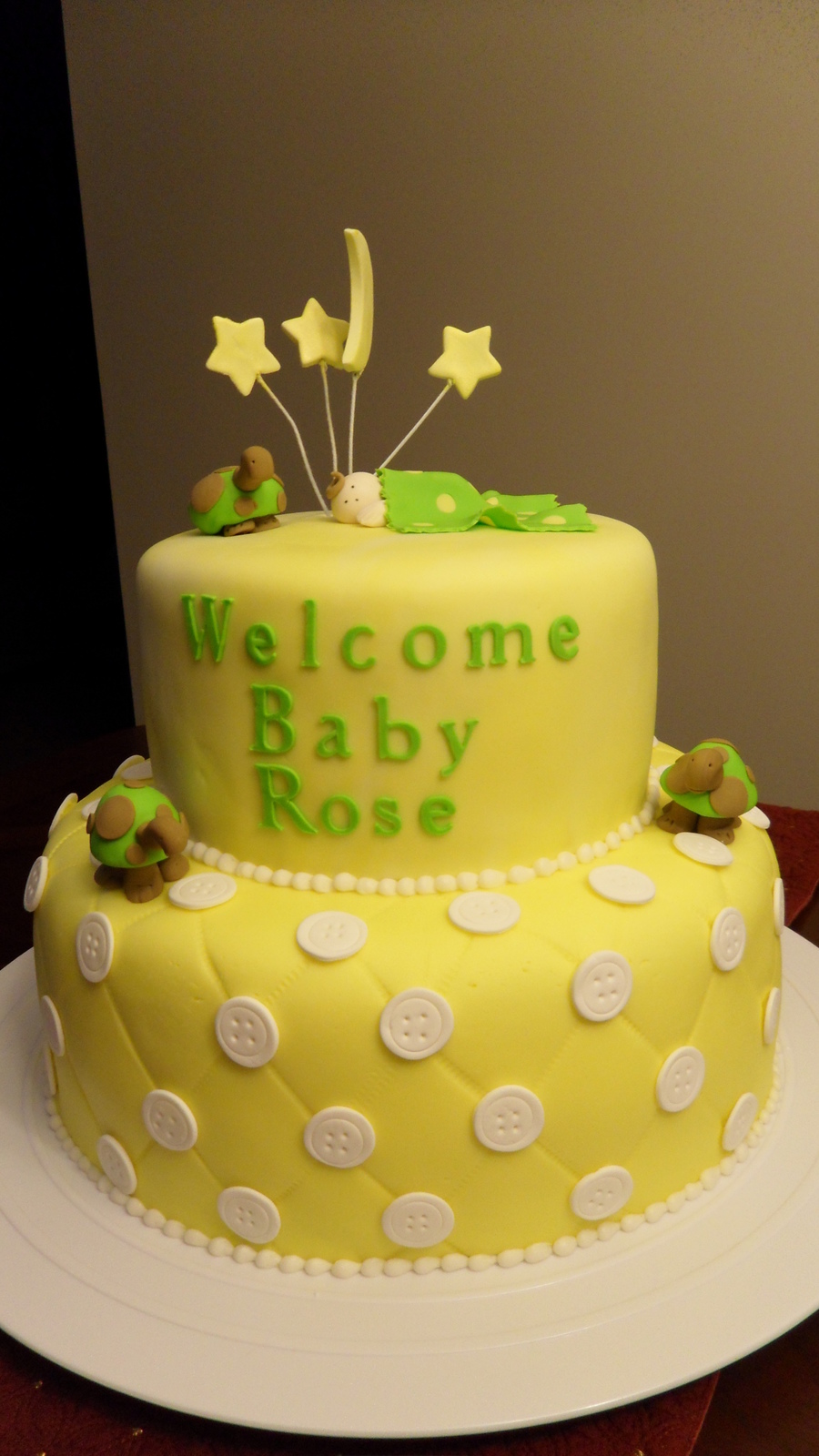 Turtles Baby Shower Cake - CakeCentral.com