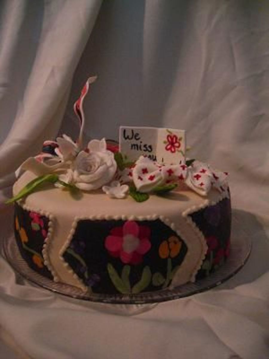 Floral Inlay Cake - CakeCentral.com