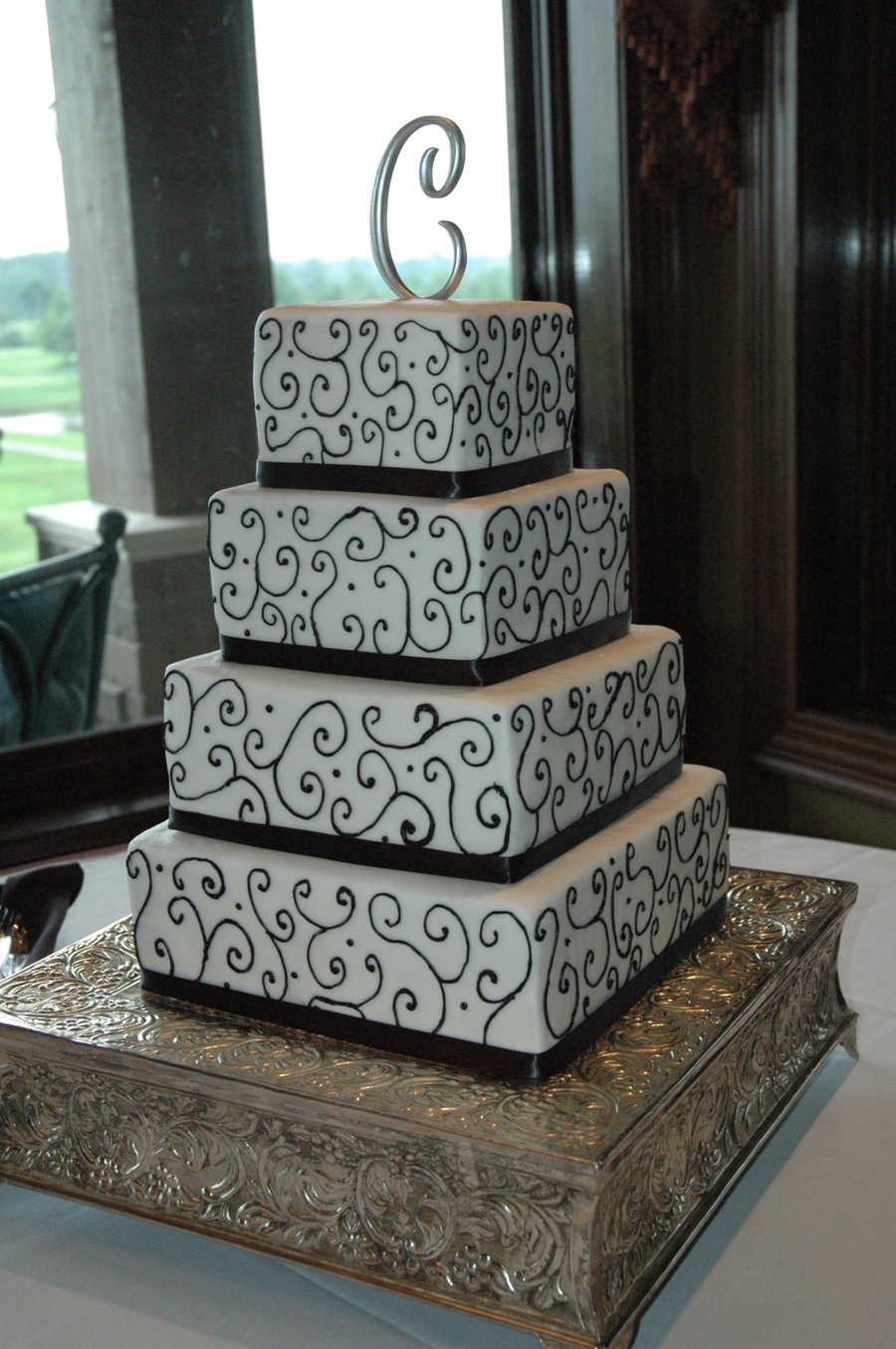 Black Scroll - CakeCentral.com