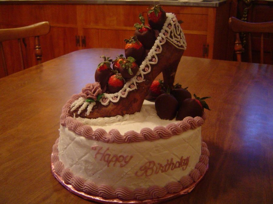 Victorian Shoe Birthday Cake - CakeCentral.com