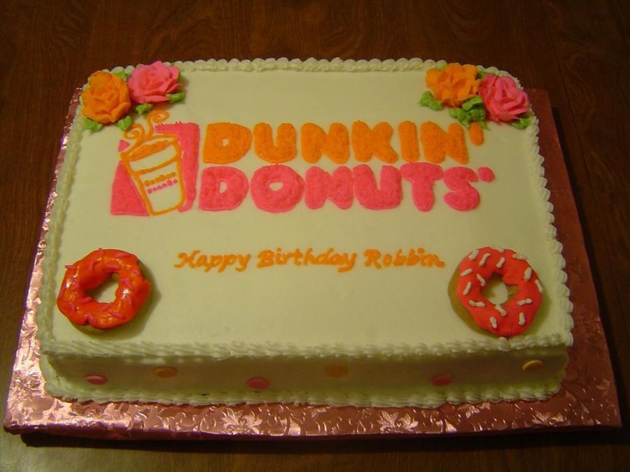 Dunkin Donuts Birthday Cake - CakeCentral.com