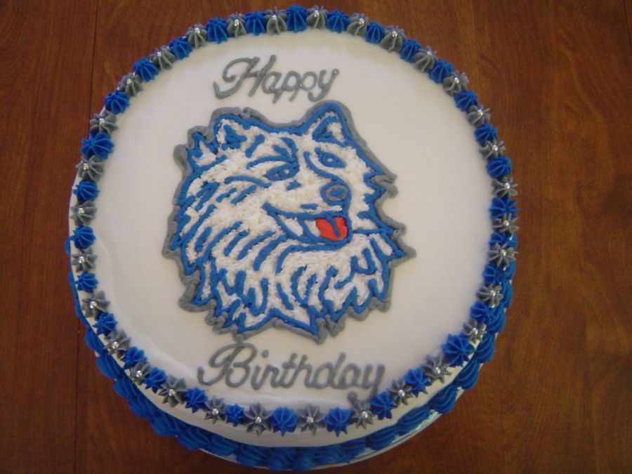 Uconn Huskies Birthday Cake - CakeCentral.com
