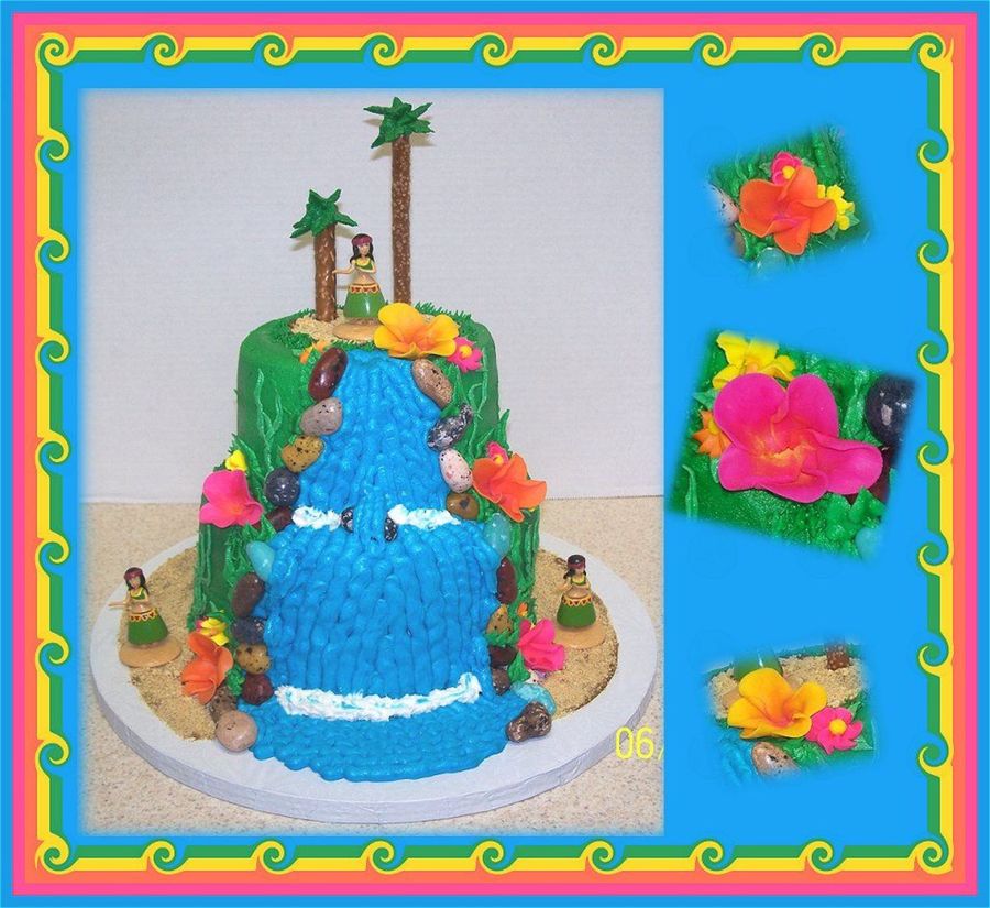 Hawaiian Waterfall - CakeCentral.com