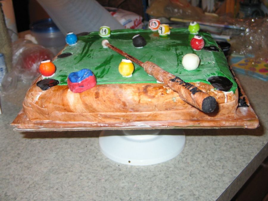 Billiard Table 2Nd View - CakeCentral.com