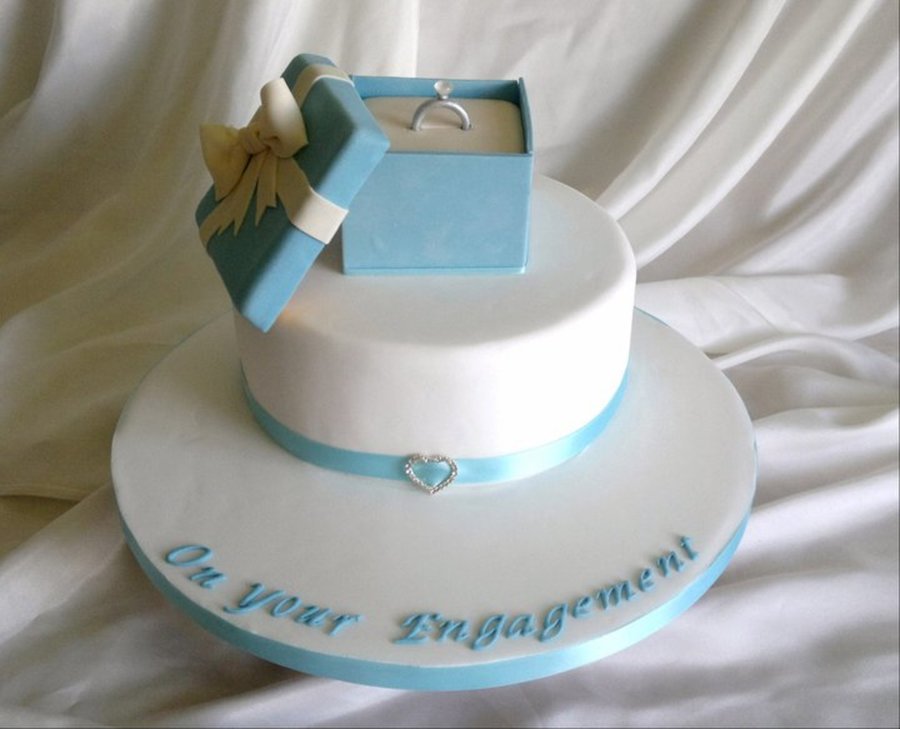 Engagement Cake - CakeCentral.com