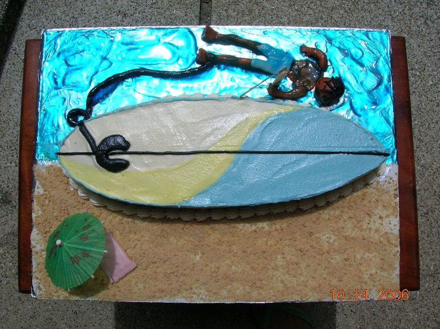 Surf Guy With Board - CakeCentral.com