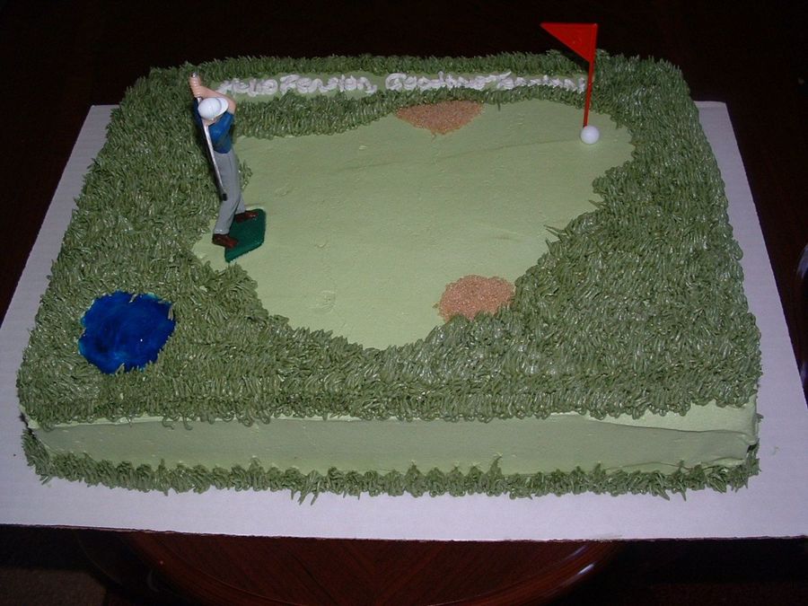 Retirement Golf Cake - CakeCentral.com