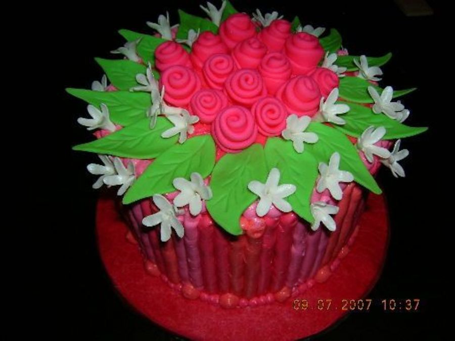 Ribbon Roses Bouquet - CakeCentral.com