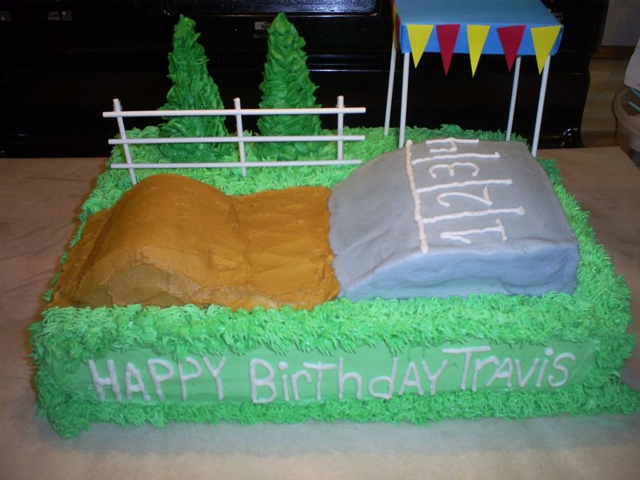 Dirt Bike Race Track Cake - CakeCentral.com