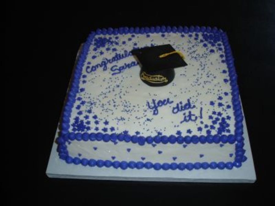 Purple Graduation Cake - CakeCentral.com