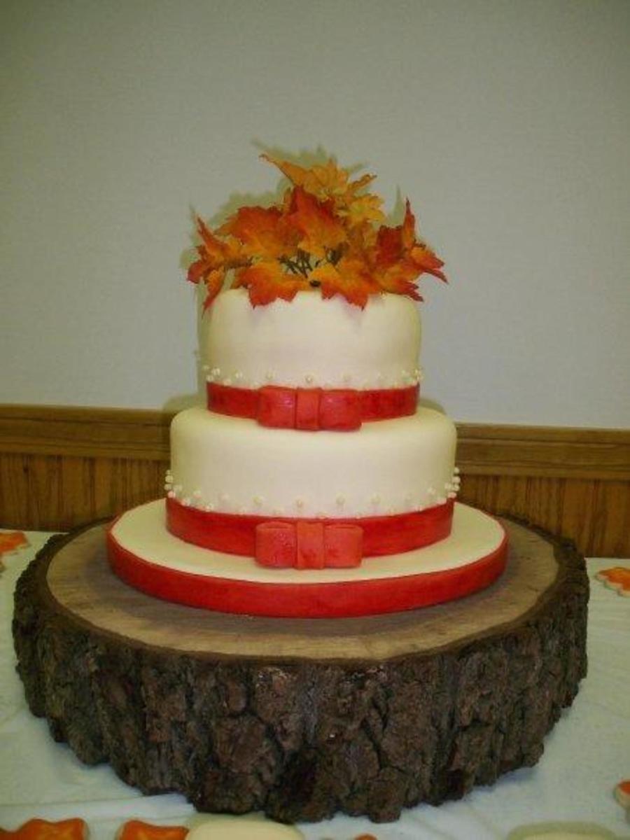 Fall Wedding Cake - CakeCentral.com