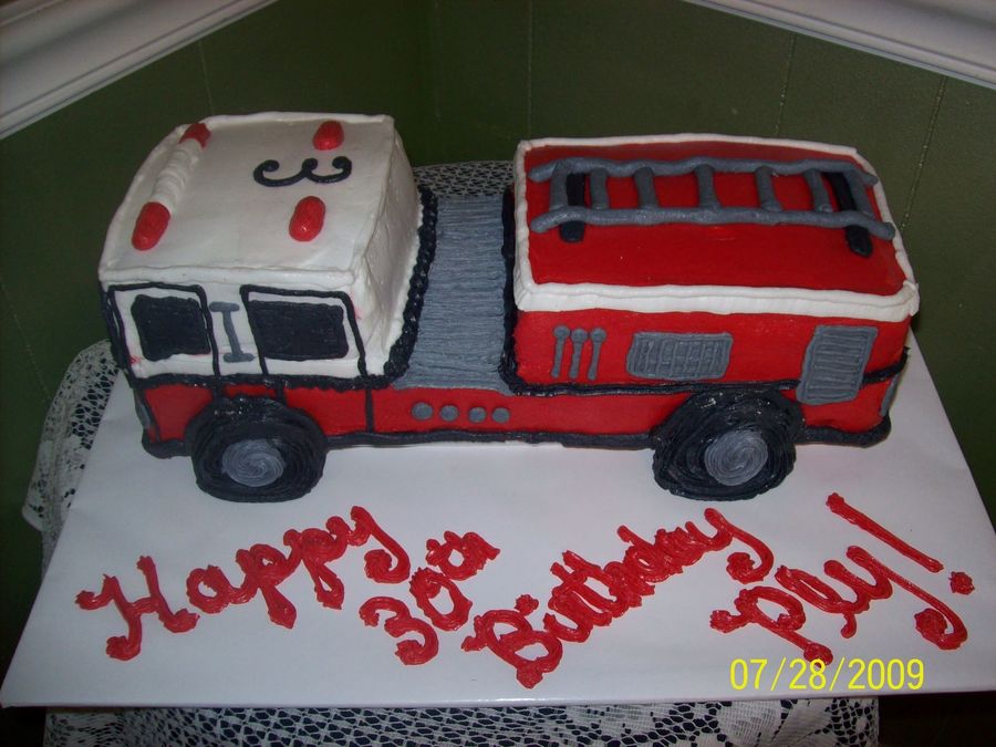 3D Fire Truck - CakeCentral.com