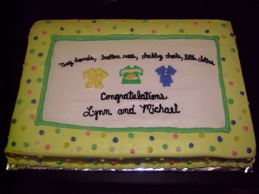 Baby Clothes Shower Cake - CakeCentral.com