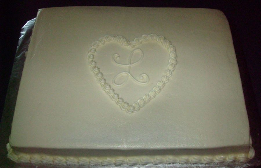 Luttrell Wedding Sheet Cake - CakeCentral.com
