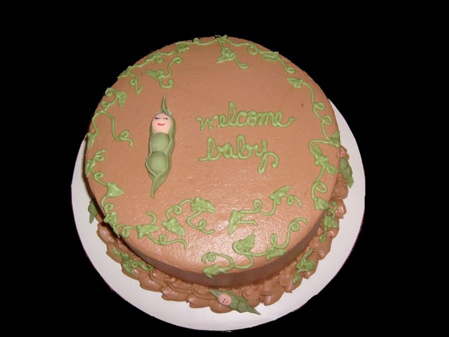 Pea Pod Baby Shower Cake - CakeCentral.com