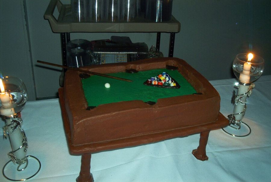 Pool Table Groom's Cake - CakeCentral.com