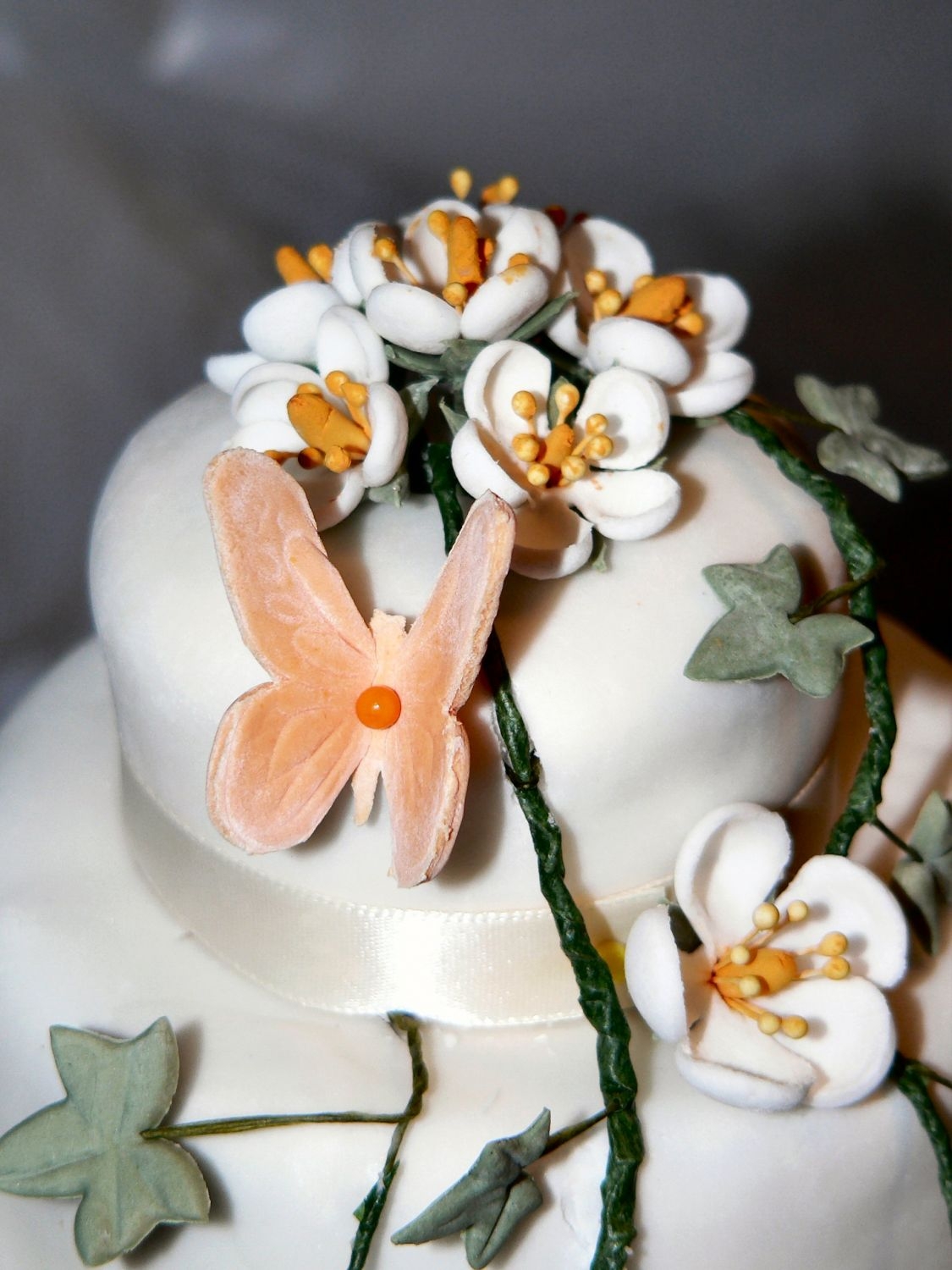 Orange Blossom And Ivy Cake - CakeCentral.com