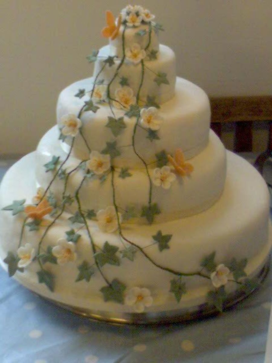 Orange Blossom And Ivy Cake - CakeCentral.com