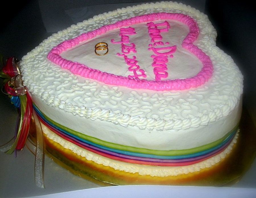 Spring Wedding Cake Side View - CakeCentral.com