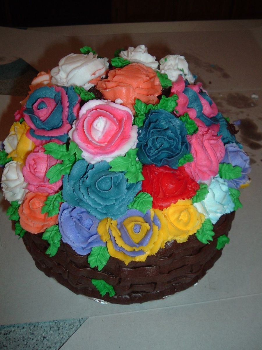 Mother's Day Flower Basket - CakeCentral.com
