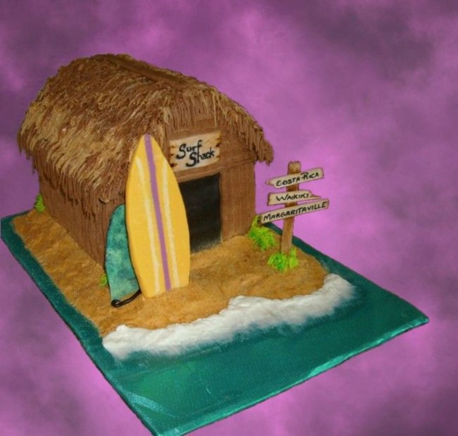 Side View Of Surfer Birthday Cake - CakeCentral.com