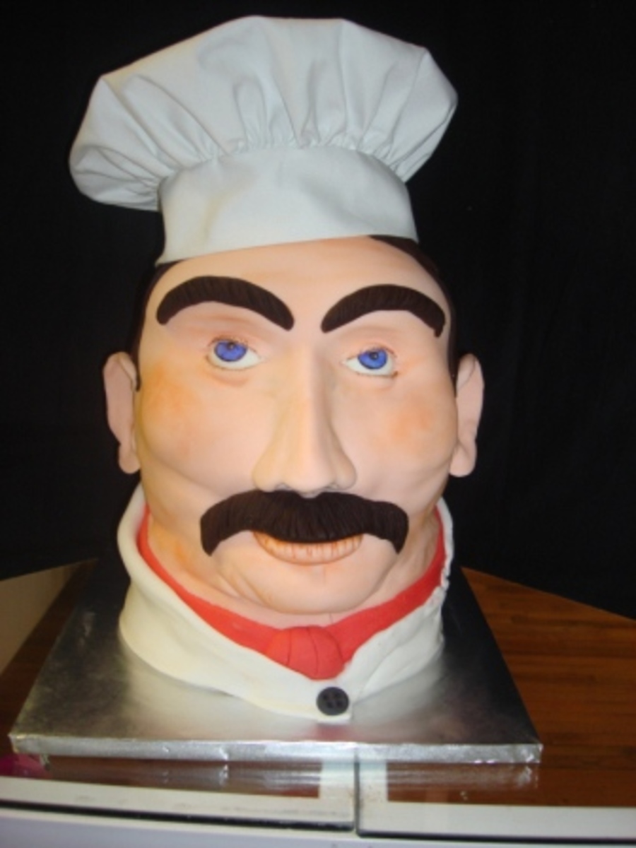Chef Head Cake - CakeCentral.com