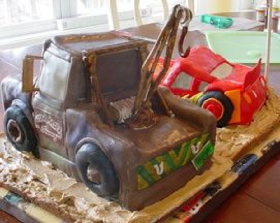 Mcqueen And Mater Rear View - CakeCentral.com