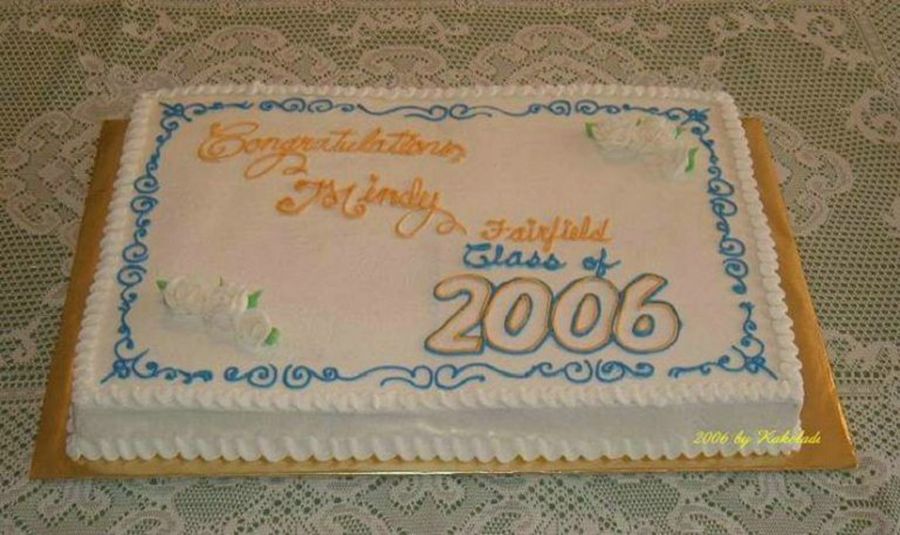 Full Sheet Graduation - CakeCentral.com