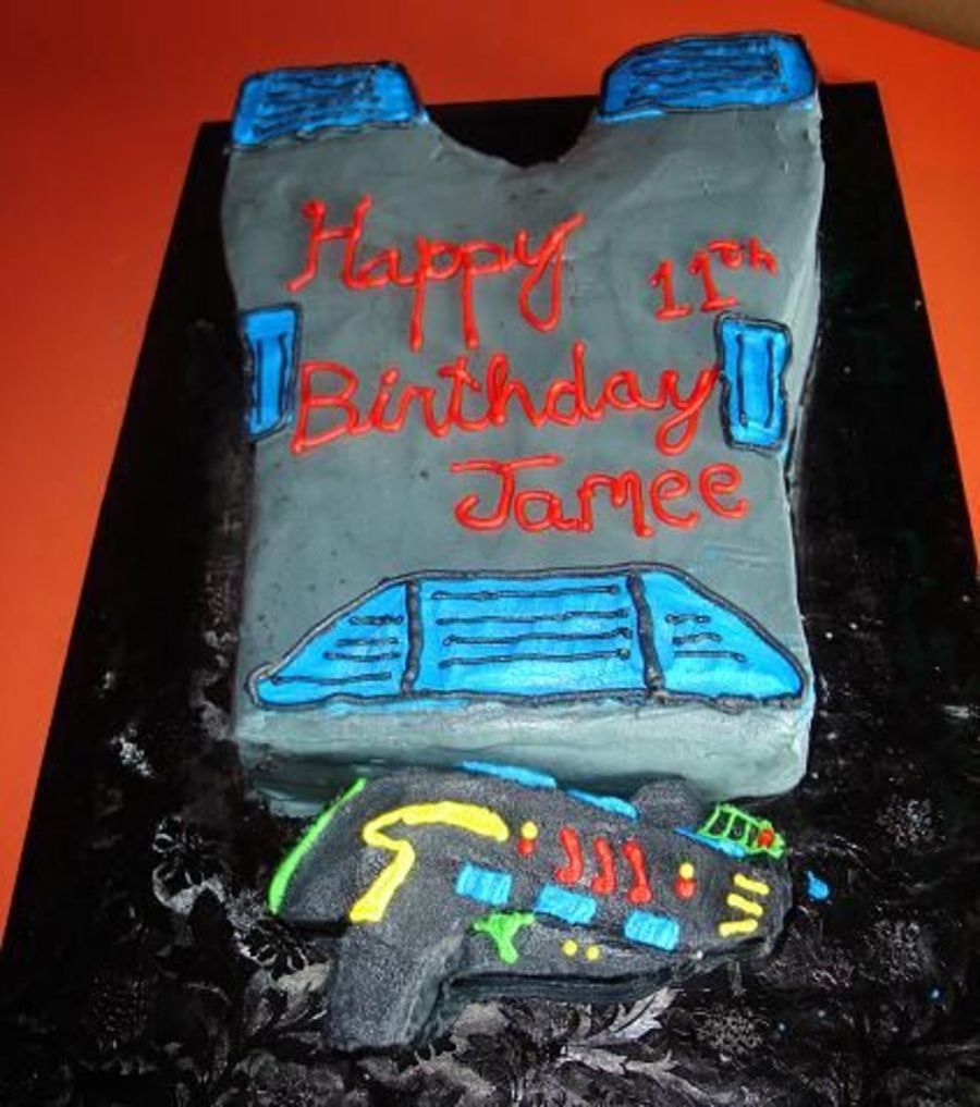 Laser Tag Birthday Cake - CakeCentral.com